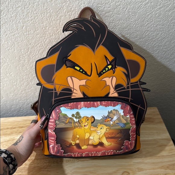 Disney | Bags | Disney Scar Backpack With Lion King Design | Poshmark
